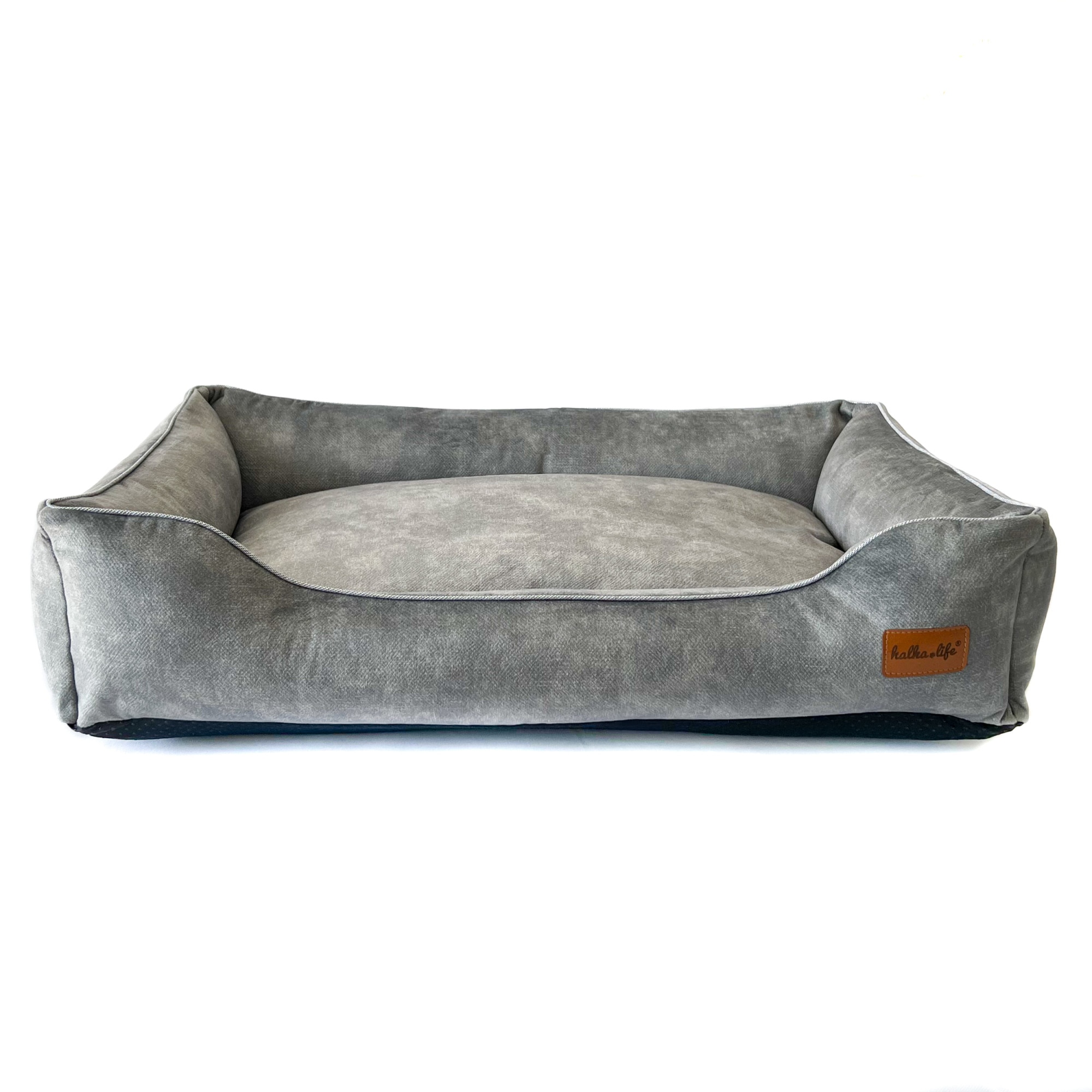Culcus pentru caini si pisici Halkalife BOOVEL Gri S, 45x65 cm - eMAG.ro