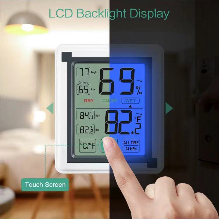 Termometru digital, Iluminare LED, Functie memorare temperatura ...