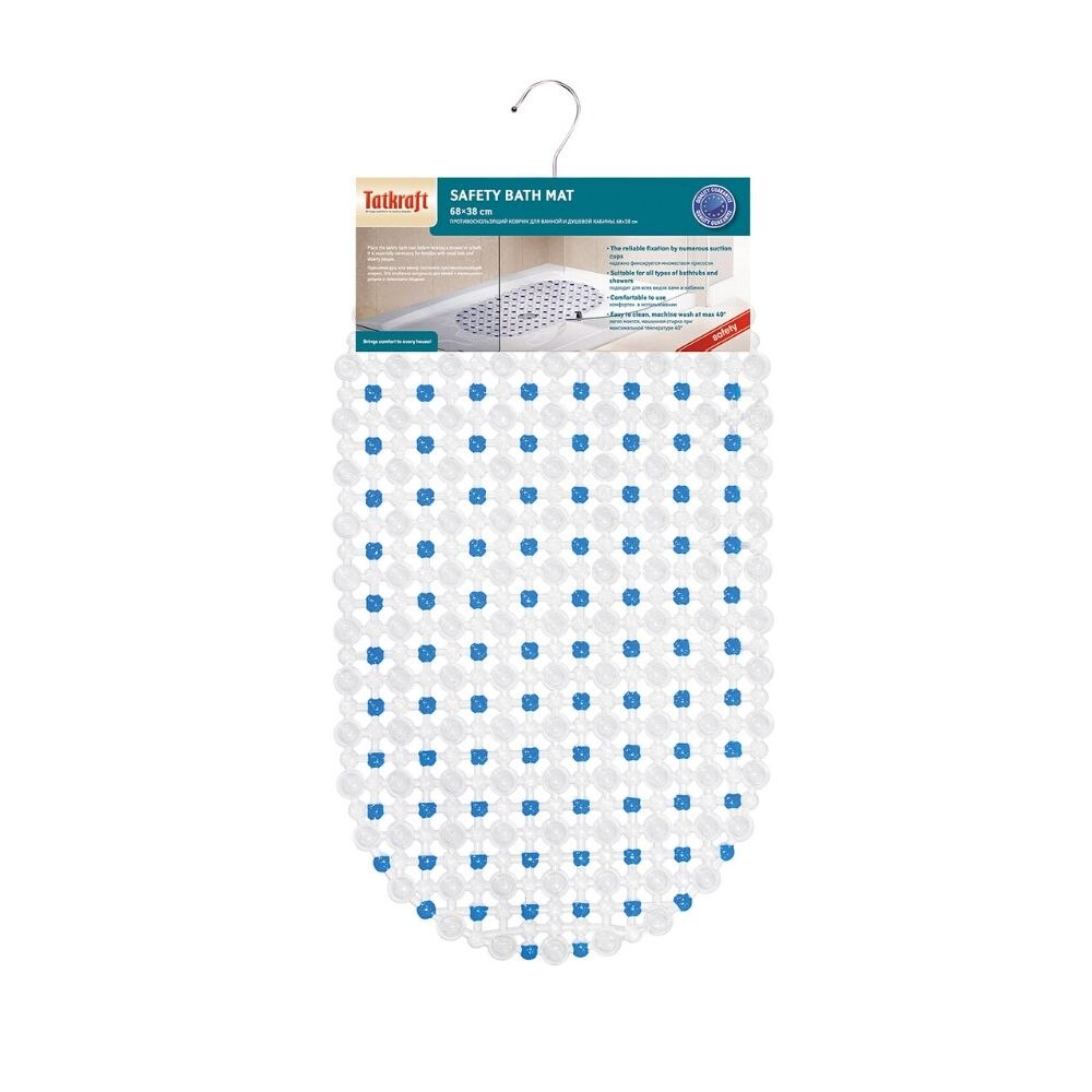 Covor baie antiderapant, PVC, 68 x 38 cm - Lotus - eMAG.ro