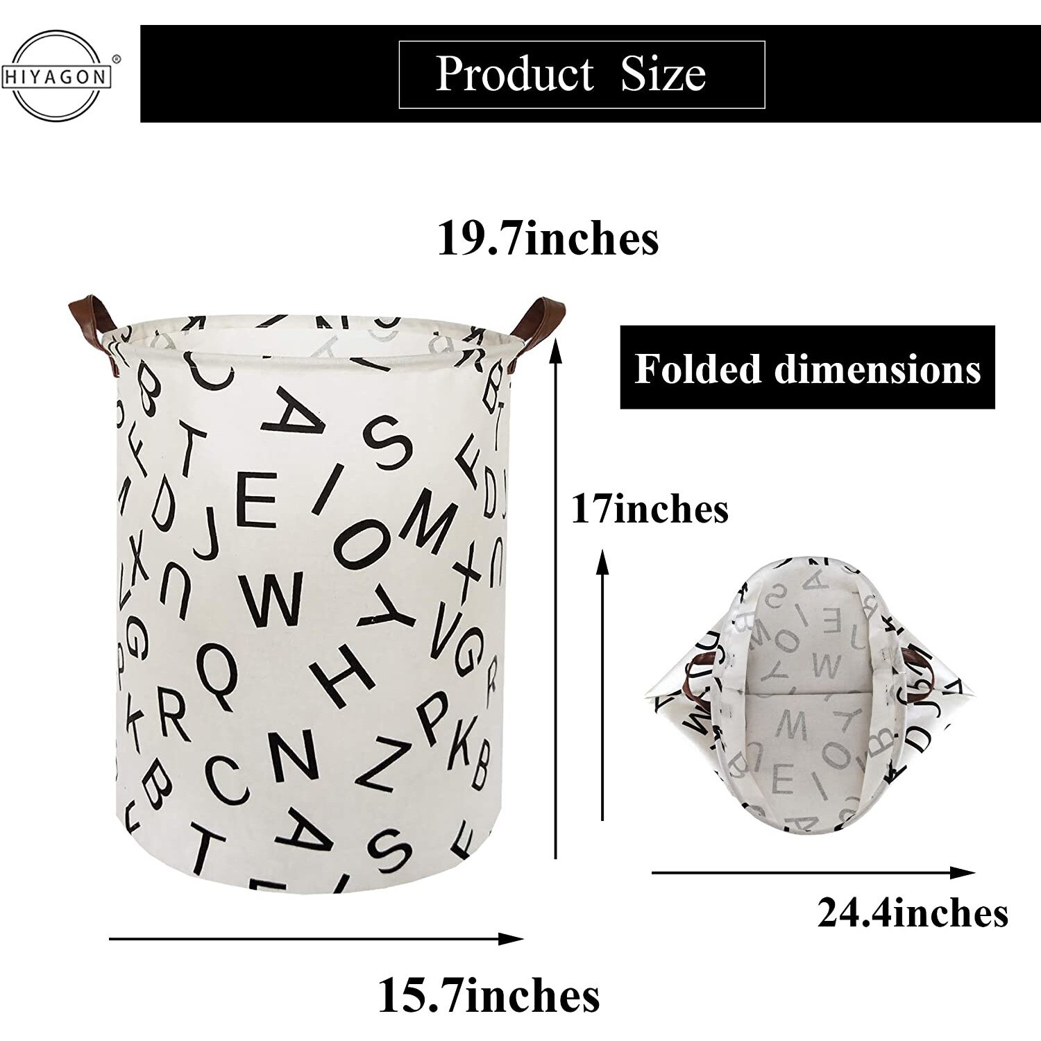 Cos Pliabil Pentru Jucarii, rufe, bumbac canvas, impermeabila, bumbac ...