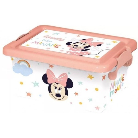 Cutie pentru depozitarea jucariilor Stor, model Minnie Mouse, cu capac ...