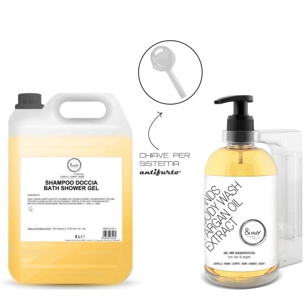 Sampon si gel de dus, EASY, cu ulei de argan, 5l - eMAG.ro