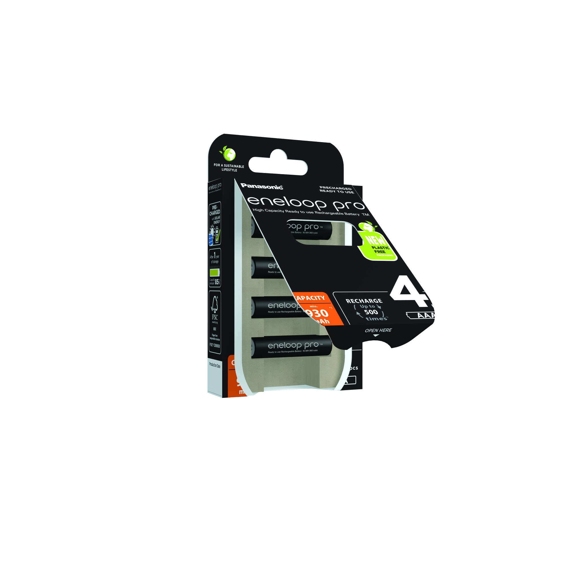Acumulatori Panasonic Eneloop Pro 930mAh, AAA R3 Blister 4, BK-4HCDE ...