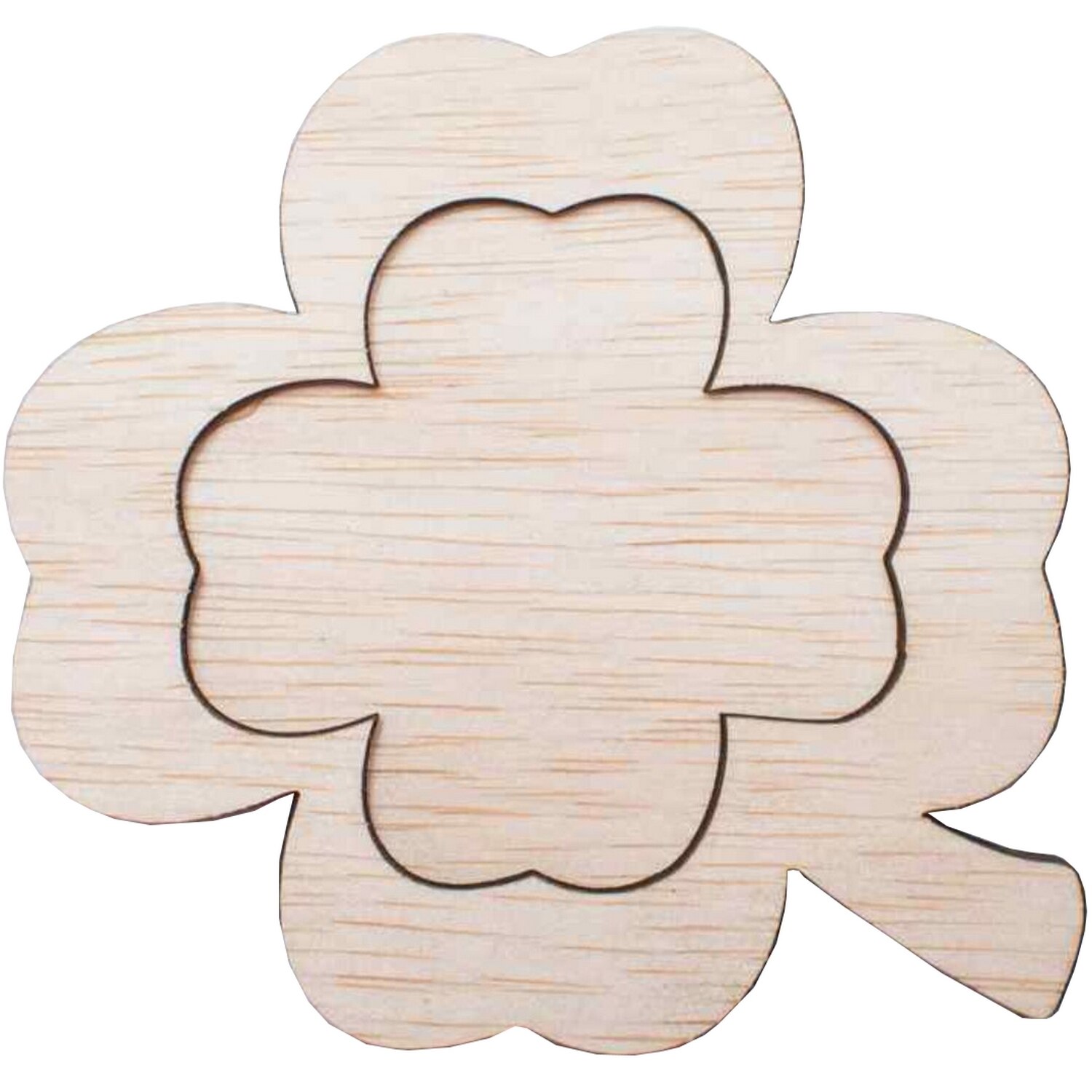 Decor Trifoi cu 4 Foi Blank HH1515 din lemn pentru Licheni 10x9 cm ...