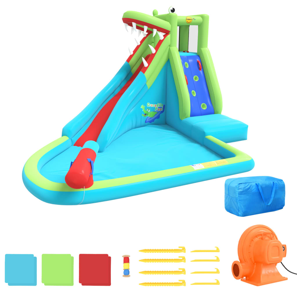 Tobogan acvatic gonflabil cu piscina Happy Hop, 356 x 300 x 230 cm, PVC ...