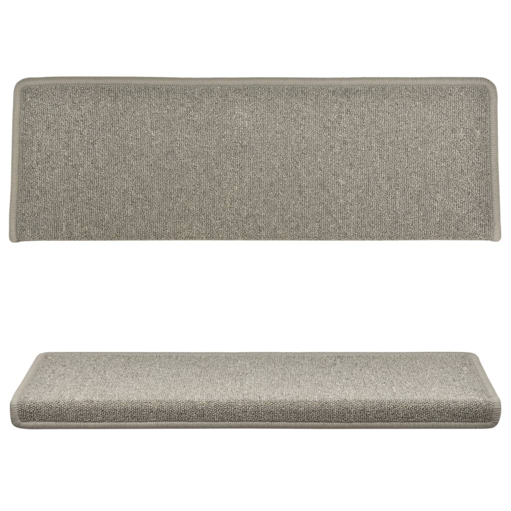 Set covorase de trepte de scara vidaXL, 15 buc., gri deschis, 65x21x4 ...