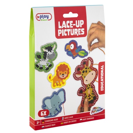 Joc de indemanare snuruire pe contur, animale salbatice, Grafix - eMAG.ro