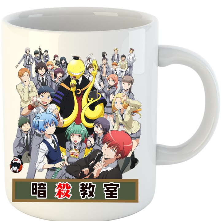 Чаша Assassination Classroom Moon Destroier Matsui Mangaka, Бял, 330 мл ...