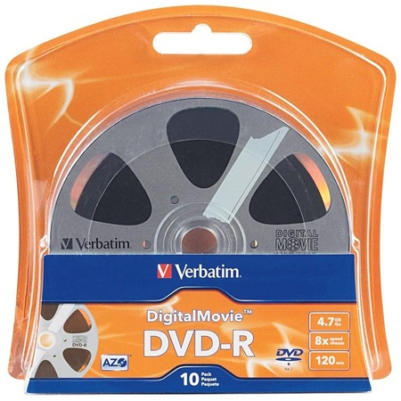 Комплект дискове DVD-R Verbatim Azo, Digital Movie, 16X, 4.7GB, 10 броя ...