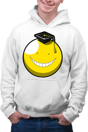 Hanorac barbati Assassination Classroom Koro Sensei Alien Octopus, alb ...