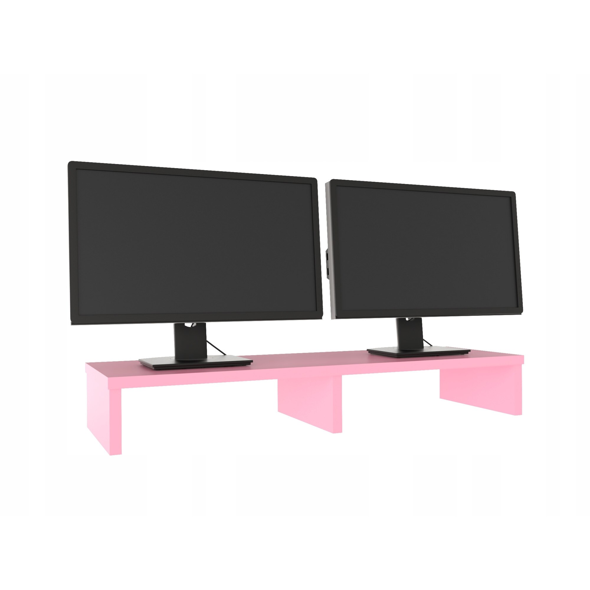 Suport monitor, din lemn, roz, 80 x 25x11.8 cm - eMAG.ro