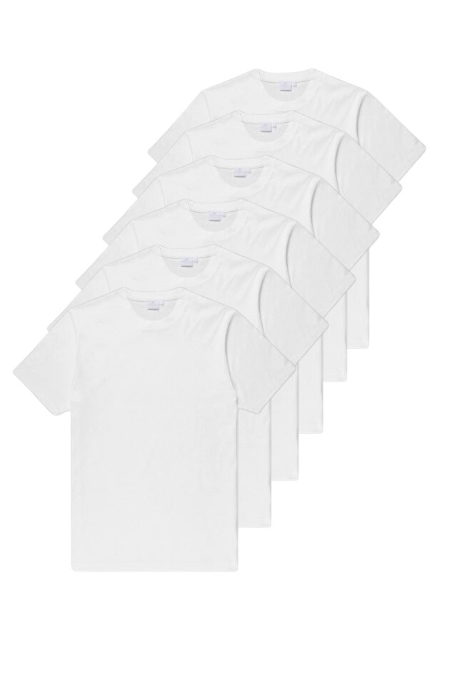 Set 6 tricouri albe simple barbati, Antim - eMAG.ro