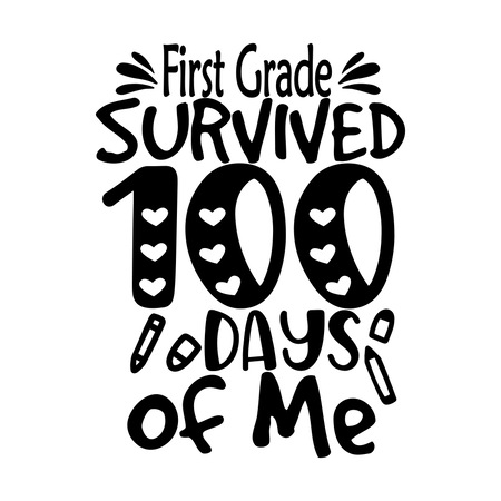Sticker decorativ pentru perete, Fourth grade survived 100 days of me ...