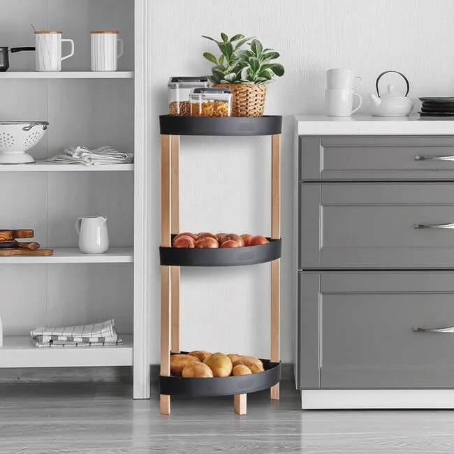 Raft universal, Lemn, 3 rafturi, 33x33x80 cm - eMAG.ro