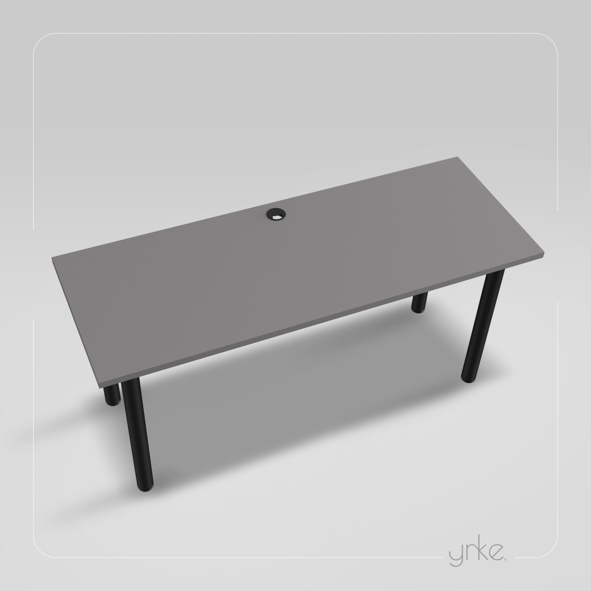 Birou gaming, Inaltime reglabila, 130x60cm, Gri - eMAG.ro