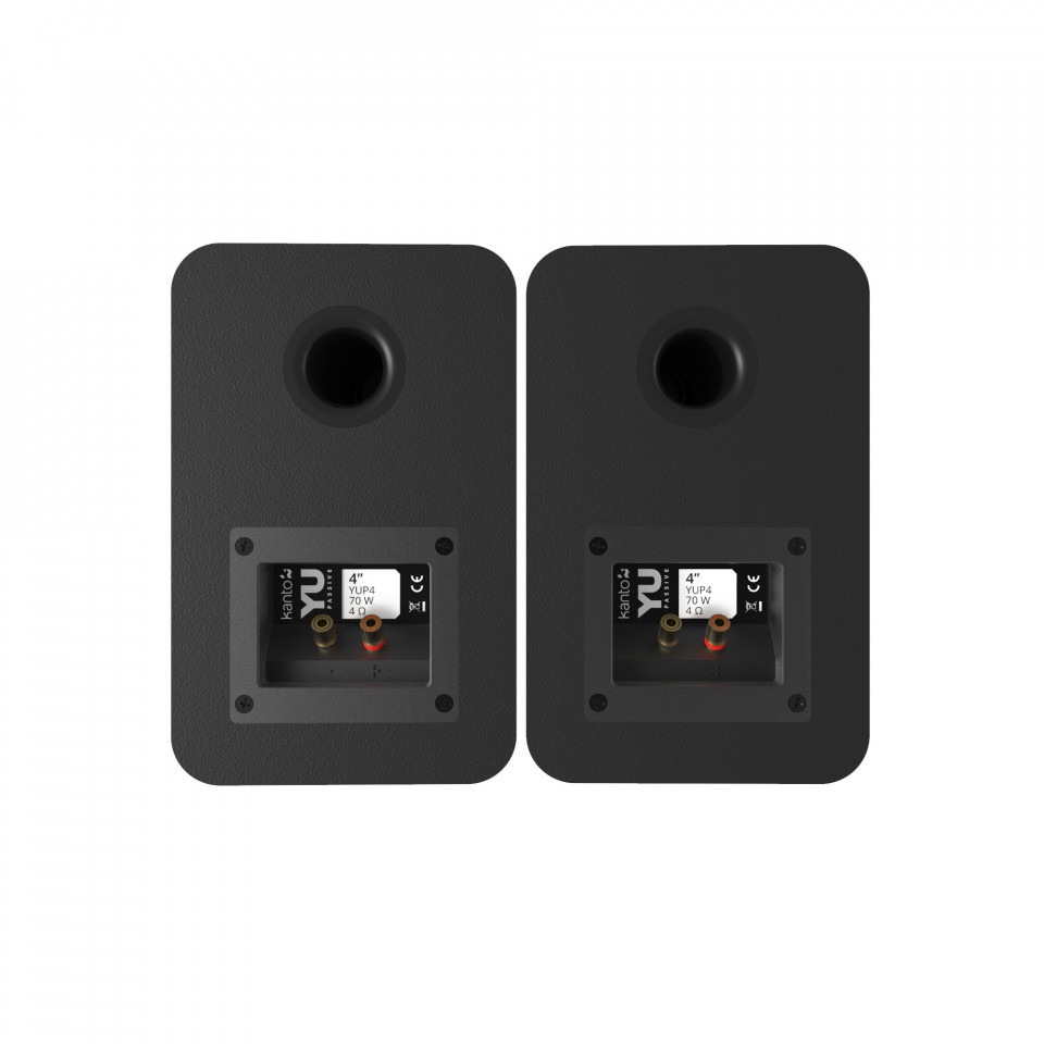 Set 2 Boxe pasive Kanto YUP4 Negru Mat, 2 x 70W, 4 Ohmi, difuzoare ...