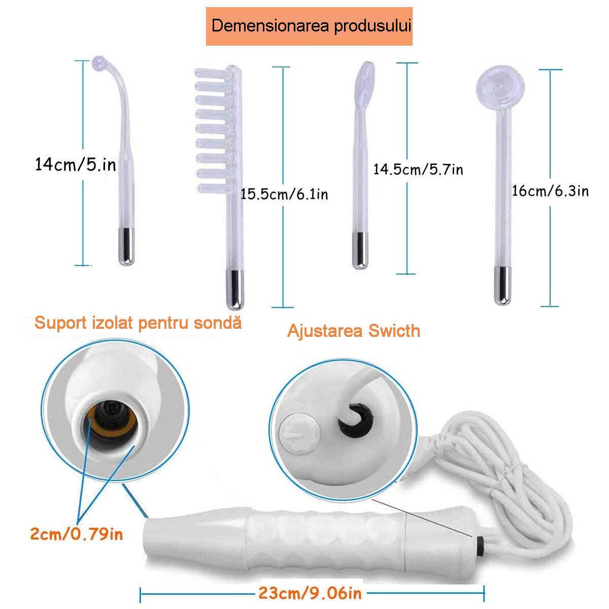 Electroderm, Tratament acnee, Anti-rid/Cearcane, Stimulator scalp, Biostimulare Faciala, Lifting ...