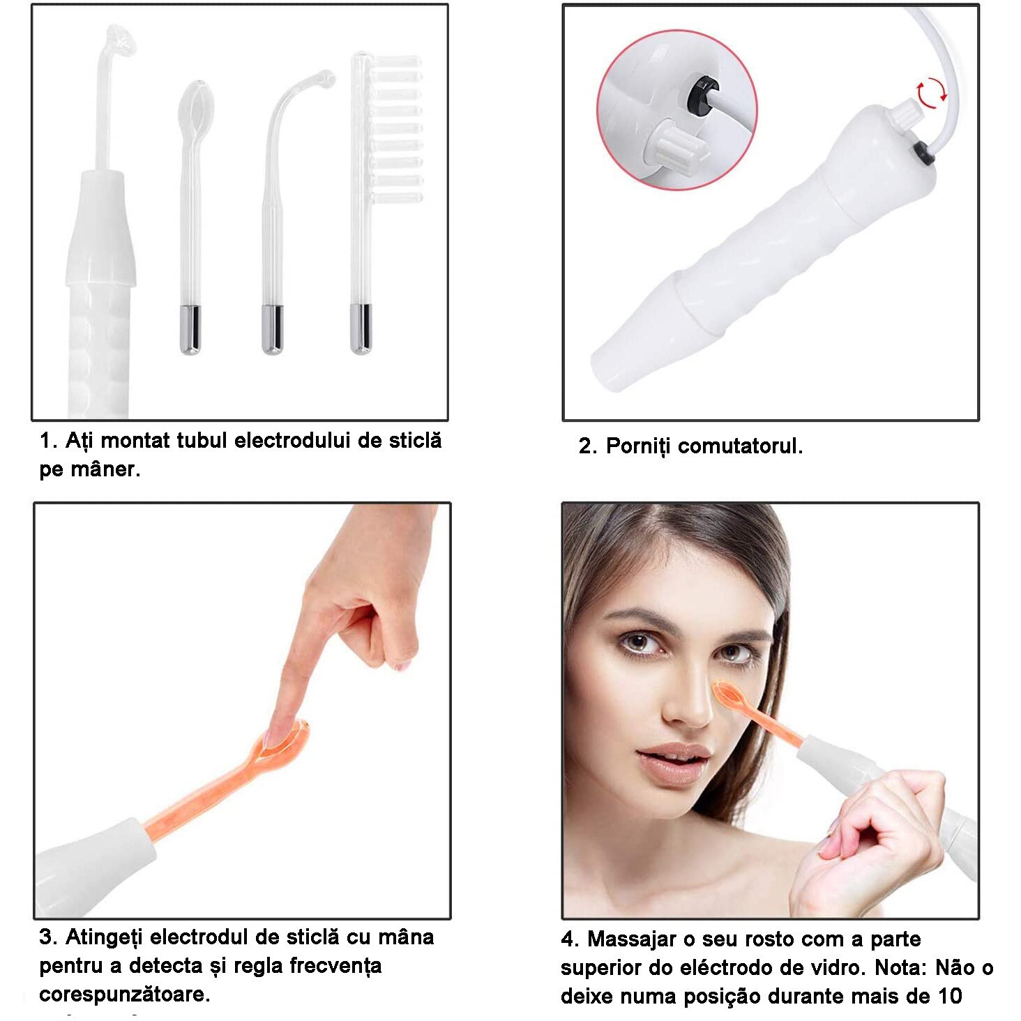 Electroderm, Tratament acnee, Anti-rid/Cearcane, Stimulator scalp, Biostimulare Faciala, Lifting ...