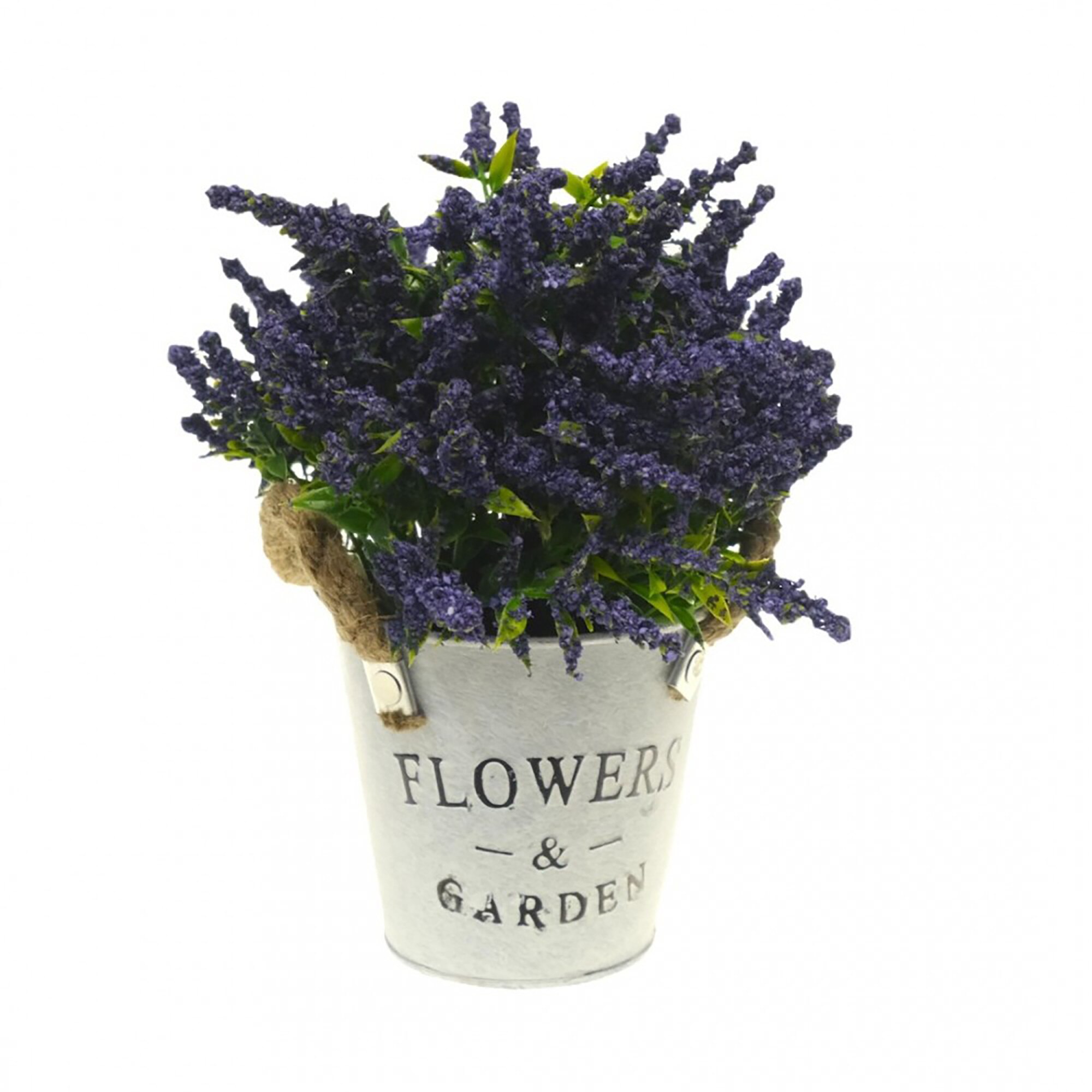 Lavanda decorativa in ghiveci din Metal, 25x11 cm - eMAG.ro