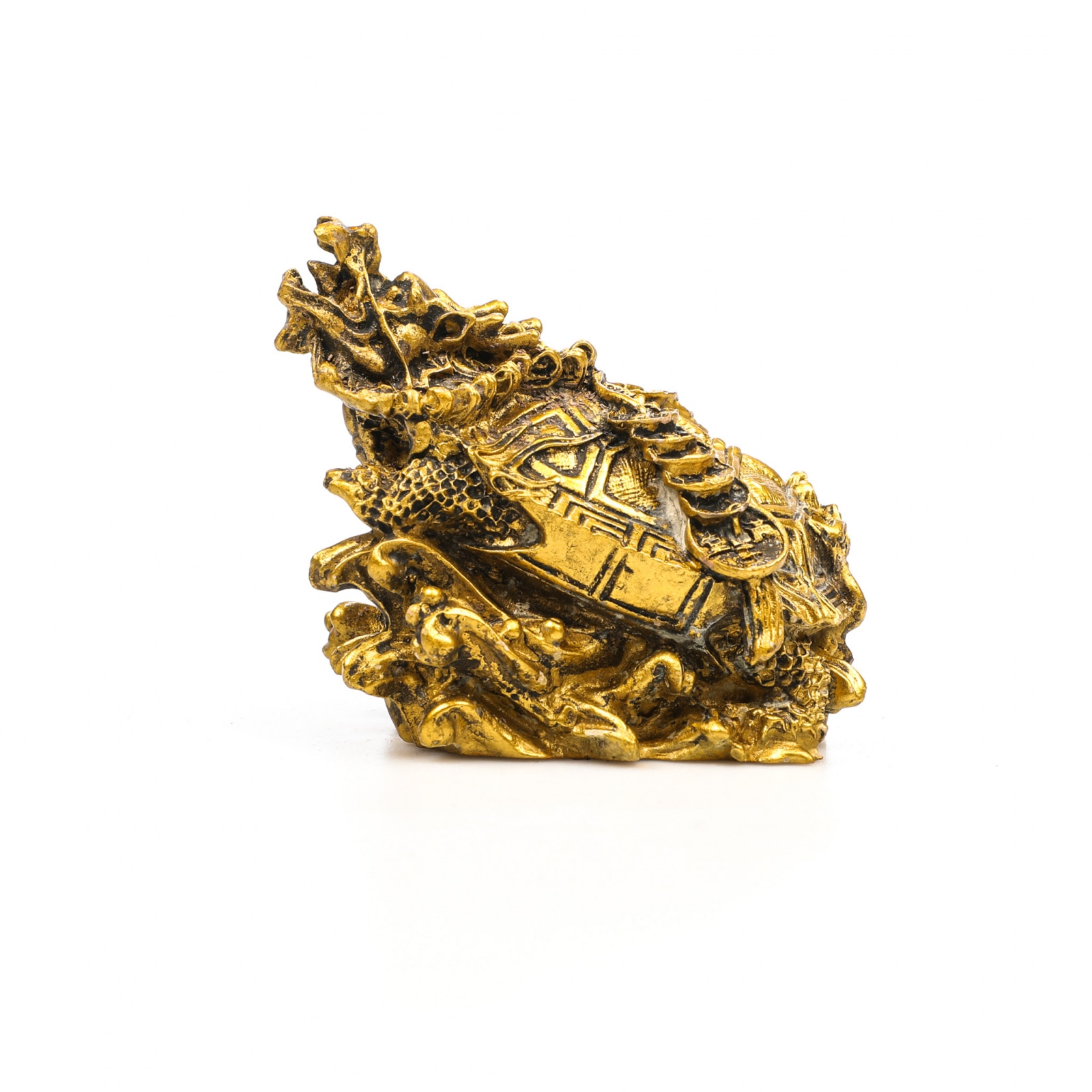 Statueta Feng Shui Broasca Testoasa cu cap de dragon si lant de monede ...