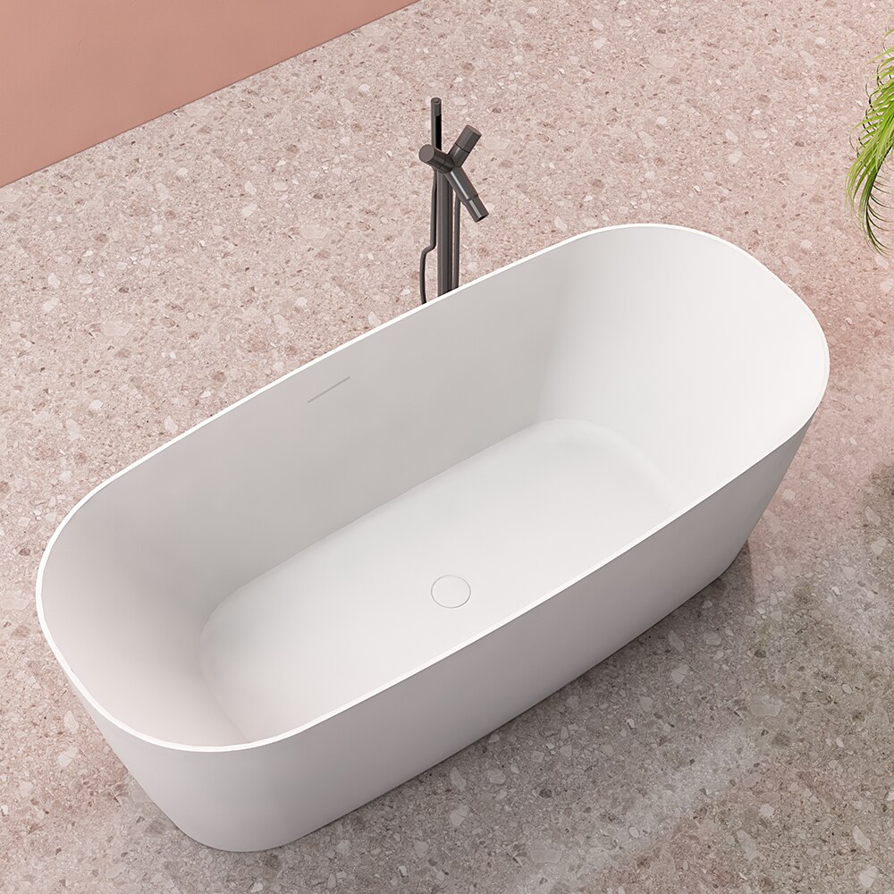Cada freestanding Mastelli, ovala, 1700x750x580 mm, alb mat - eMAG.ro