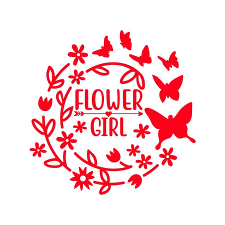 Sticker decorativ pentru perete, Flower girl, 60x60cm, rosu - eMAG.ro