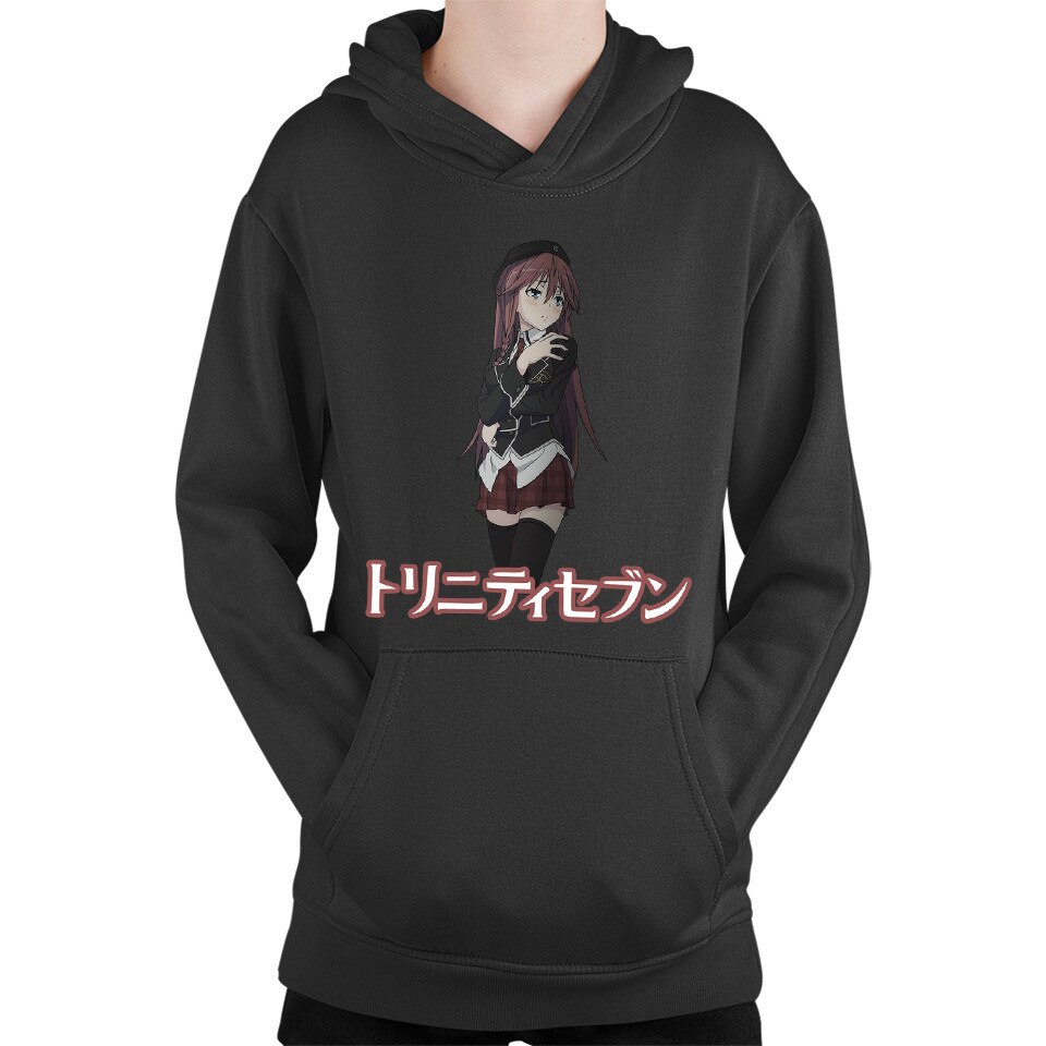 Детски суичър Trinity Seven Asami Lilith Romance Anime Shounen, Черен ...