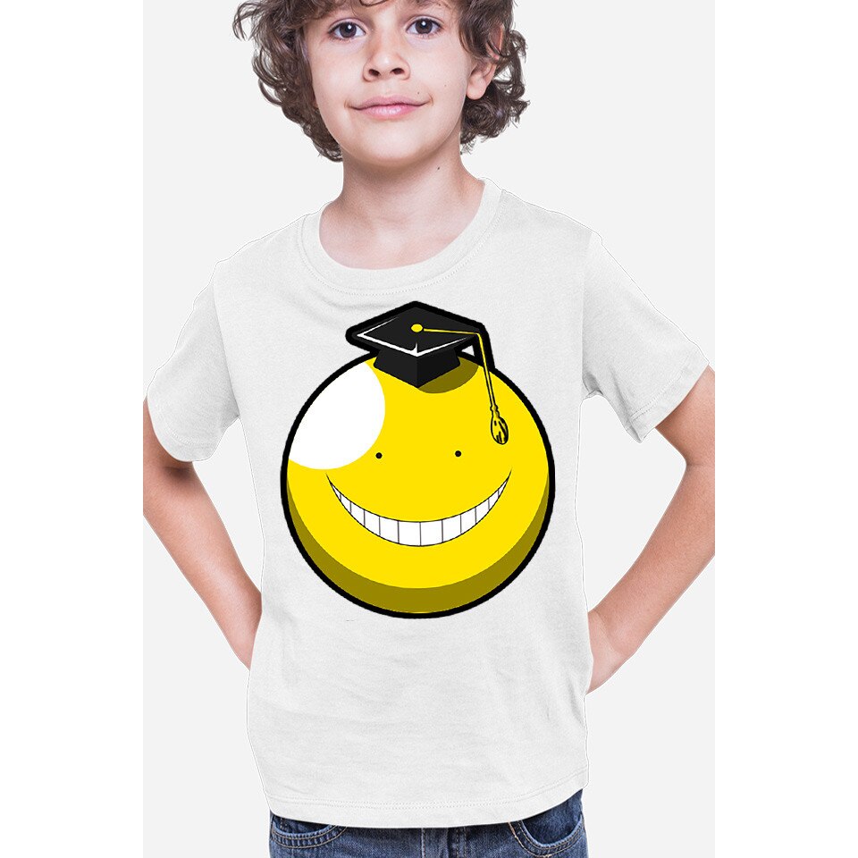 Тениска Детска Assassination Classroom Koro Sensei Alien Octopus, Бял ...