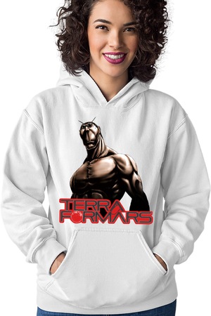Дамски суичър Terra Formers Cockroach Mars Anime Manga, Бял, Размер L ...