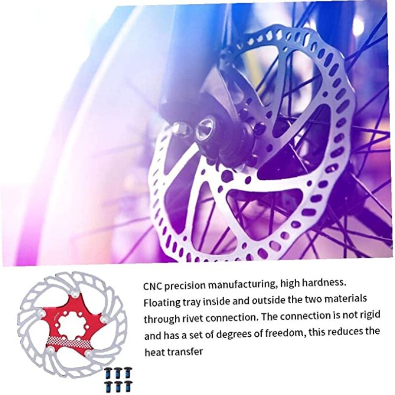 Disc frana Reverse R03, Inox/Aluminiu, 180mm, Rosu - eMAG.ro