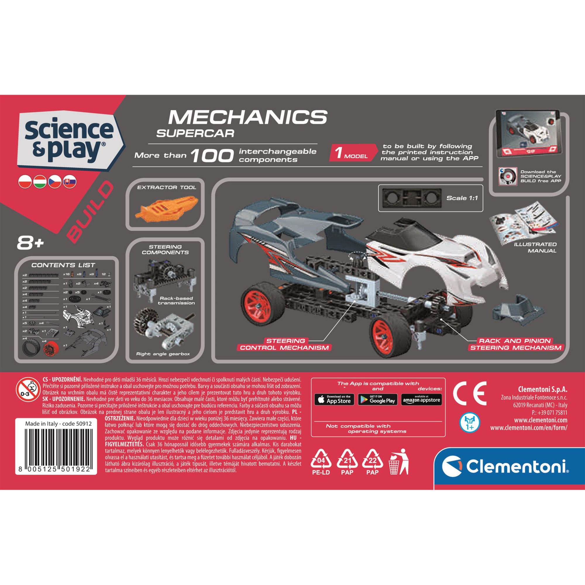Clementoni Tudomány és Játék Mechanikai laboratórium Versenyautó - eMAG.hu
