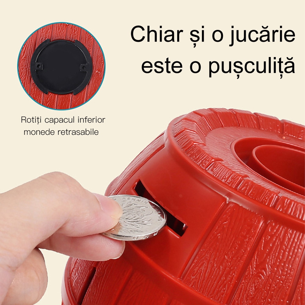 Интерактивна детска игра Pop Up Pirate, ABS, 12x12 см, Многоцветна ...