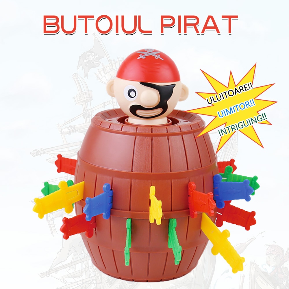 Интерактивна детска игра Pop Up Pirate, ABS, 12x12 см, Многоцветна ...