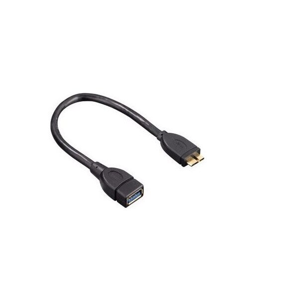 Cablu adaptor, USB OTG 3.0 A la Micro USB 3.0, Negru - eMAG.ro