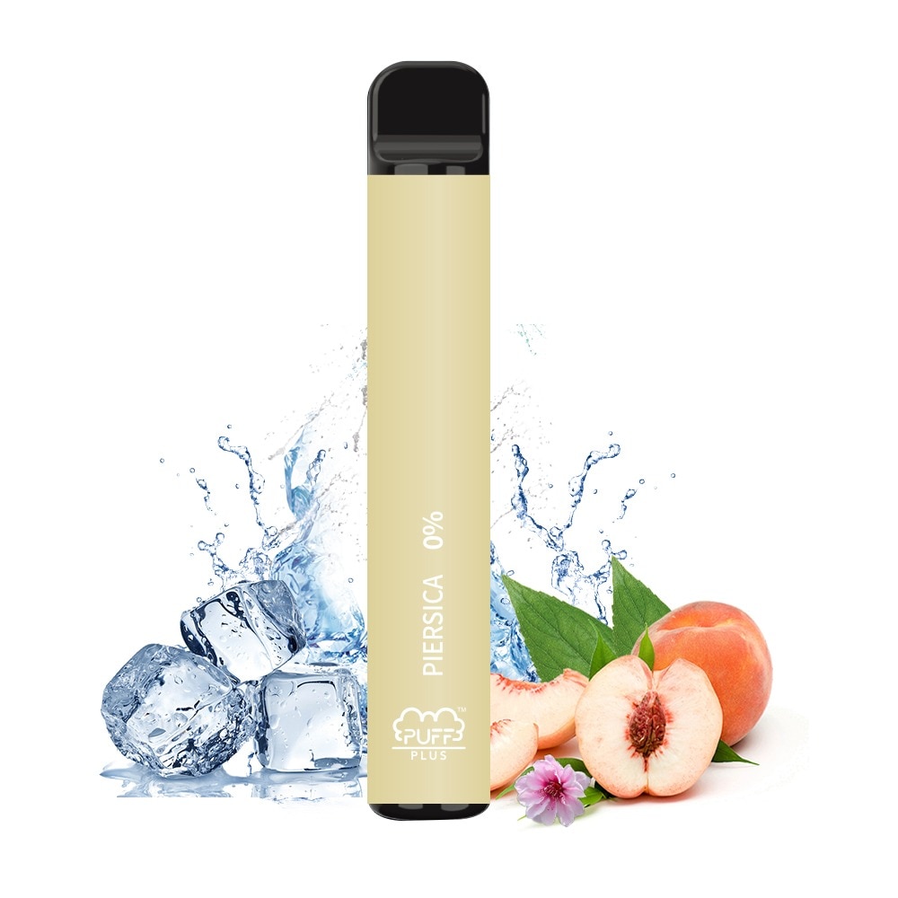 Kit tigara electronica Puff Plus 800 pufuri Piersica 0% fara nicotina 3 ...