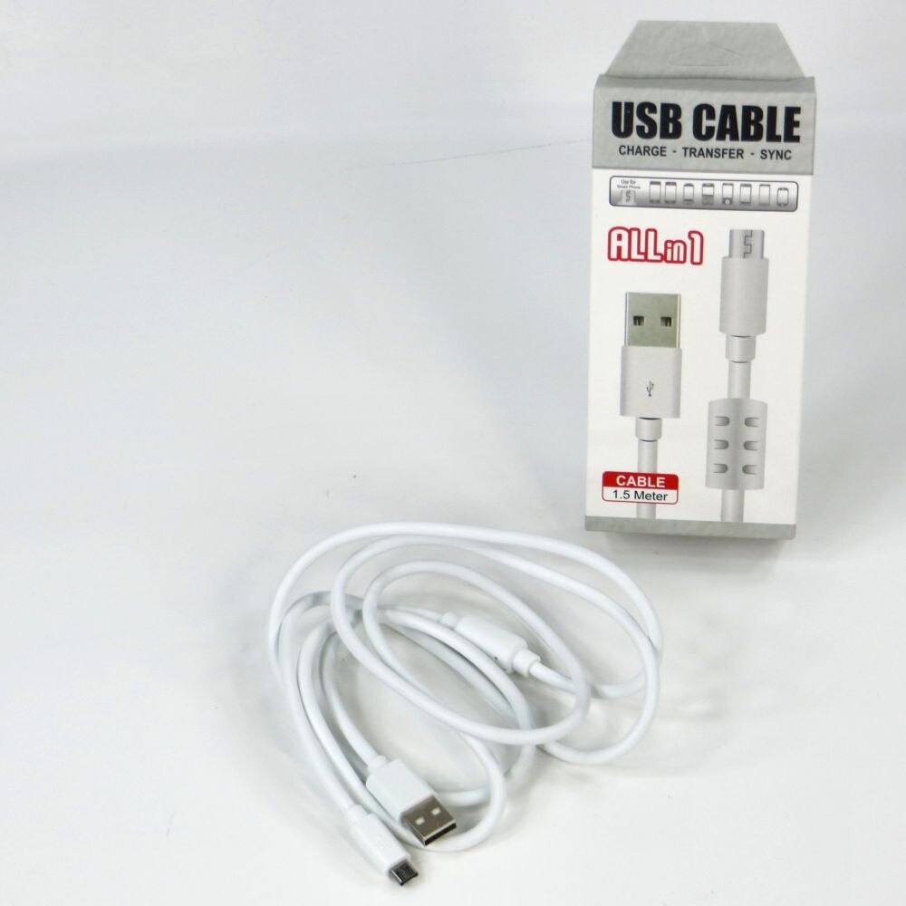 Cablu USB - Micro USB Wireman 167/1.5 WHITE Box, 1.5 metri, alb - eMAG.ro