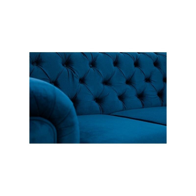 Canapea extensibila bleumarin Class, de 3 locuri, tip Chesterfield ...