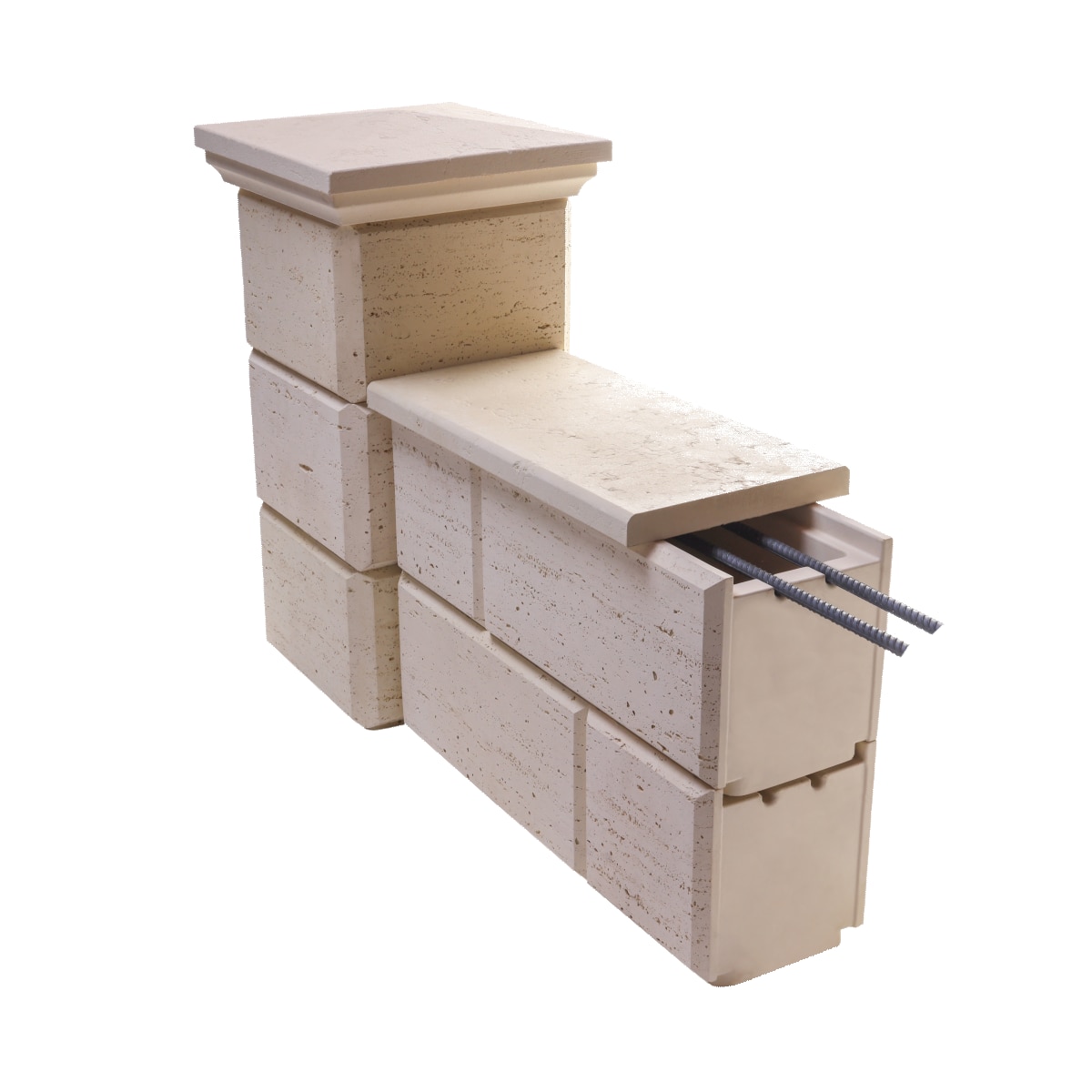 Boltar finisiat, TRAVERSTONE BLOCK, STAR STONE, jumatate de element de ...