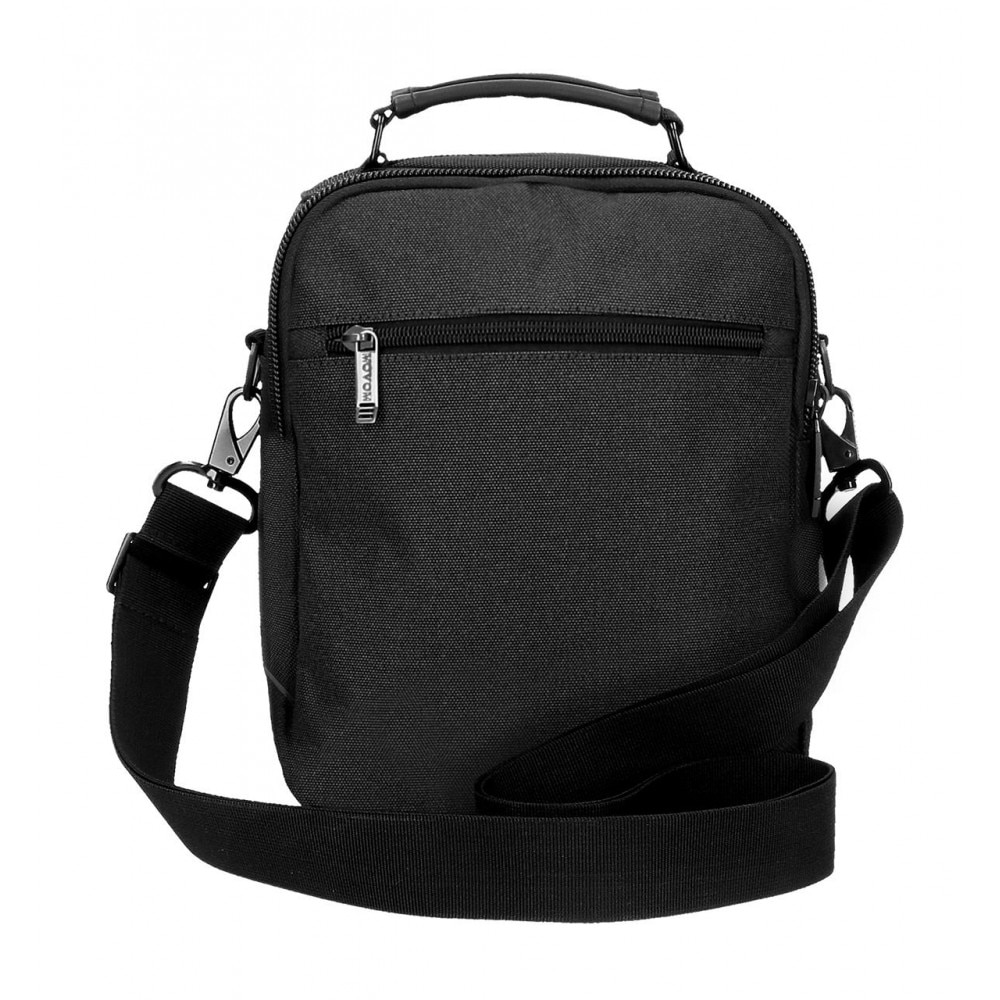 Geanta umar barbati, 2 compartimente Movom Trimmed, neagra, 20x25x12 cm ...