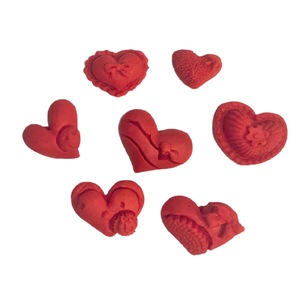 Set 6 decoratiuni comestibile din pasta de zahar, Topper Buze Rosii ...