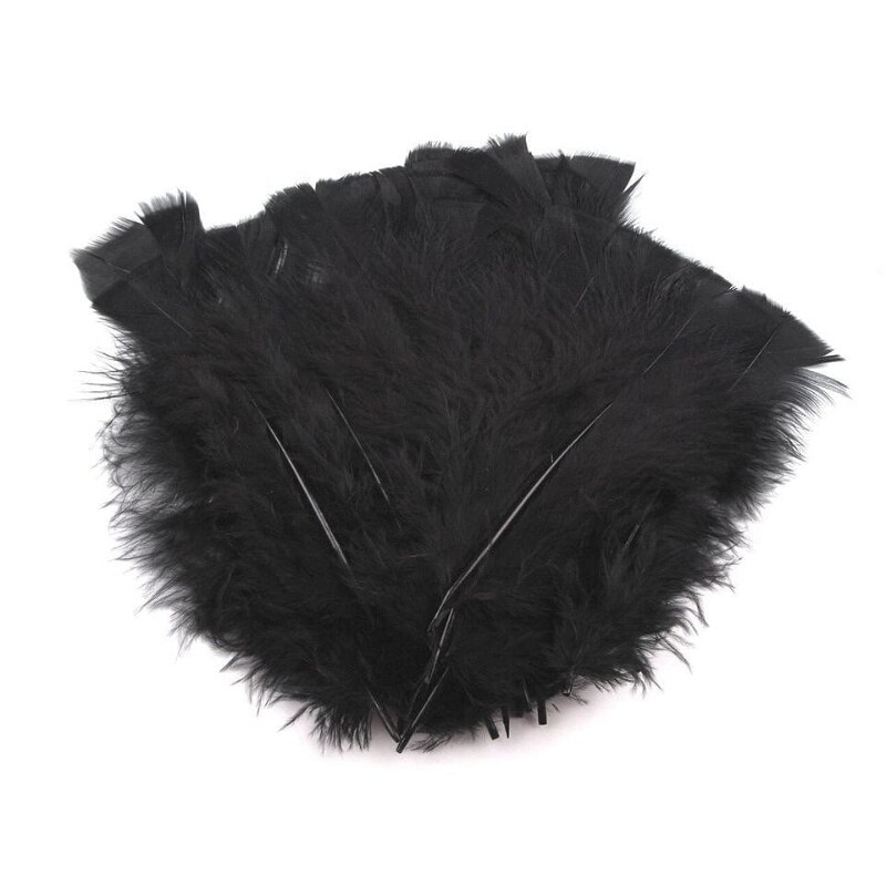 Set 20 pene de curcan, Inny, 11-17 cm, Puf, Negru - eMAG.ro