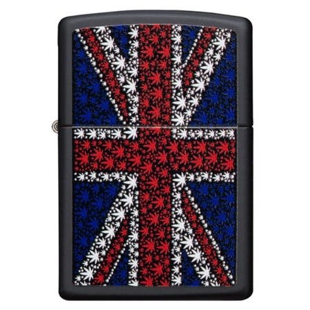 Bricheta metalica, Zippo, Model Union Jack Weed, Metal, Multicolor ...