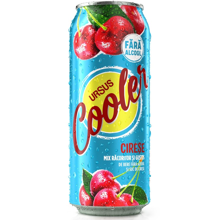 Bere fara alcool cu cirese Ursus Cooler, doza, 24 x 0.5l - eMAG.ro