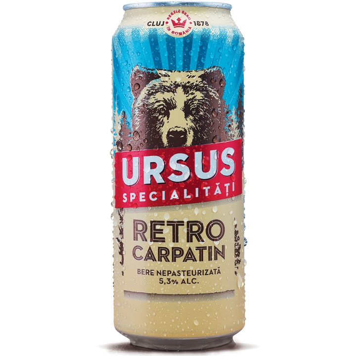 Bere nepasteurizata Ursus Retro, doza, 24 x 0.5l - eMAG.ro
