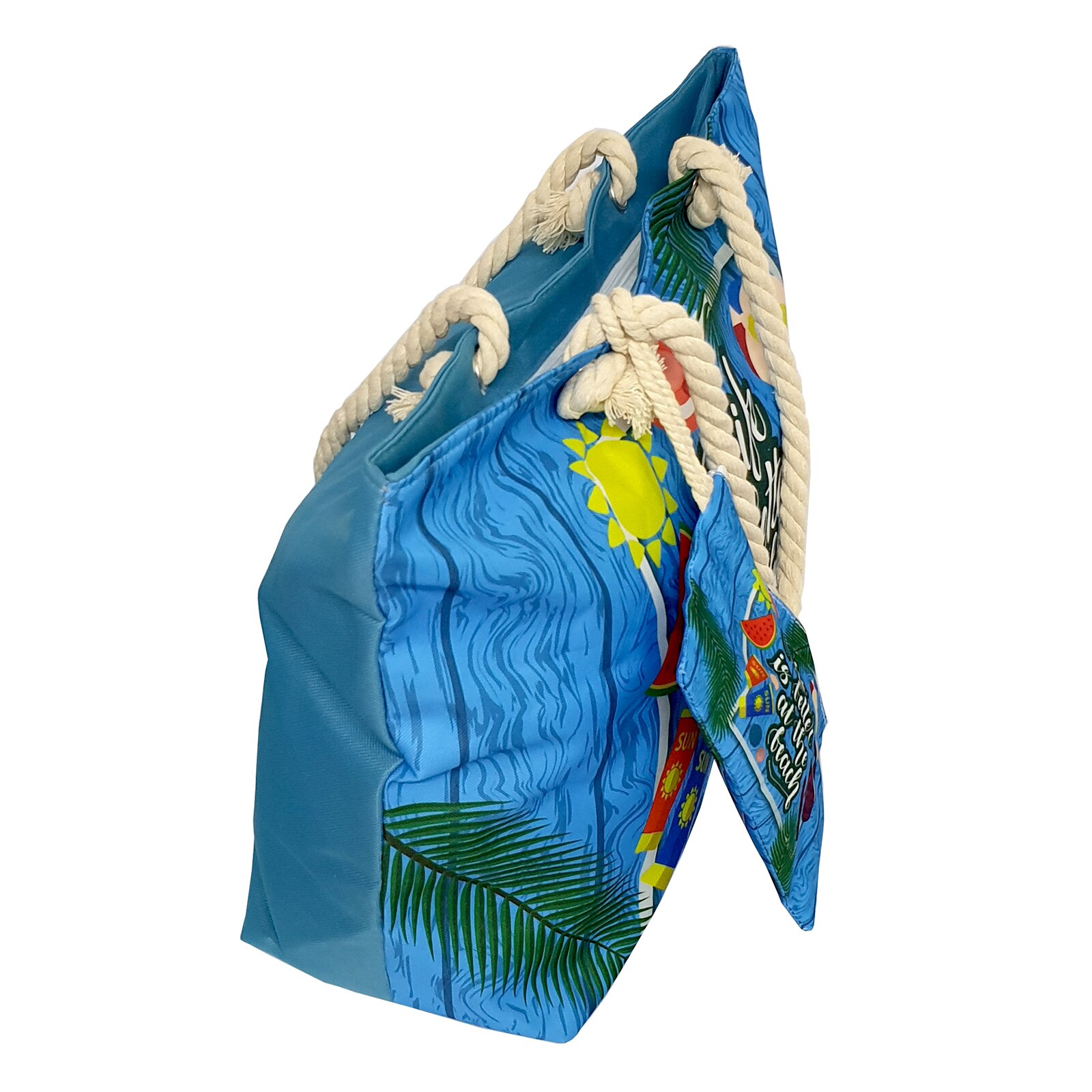 Geanta de plaja mare, cu portofel si buzunar interior KD407 - eMAG.ro