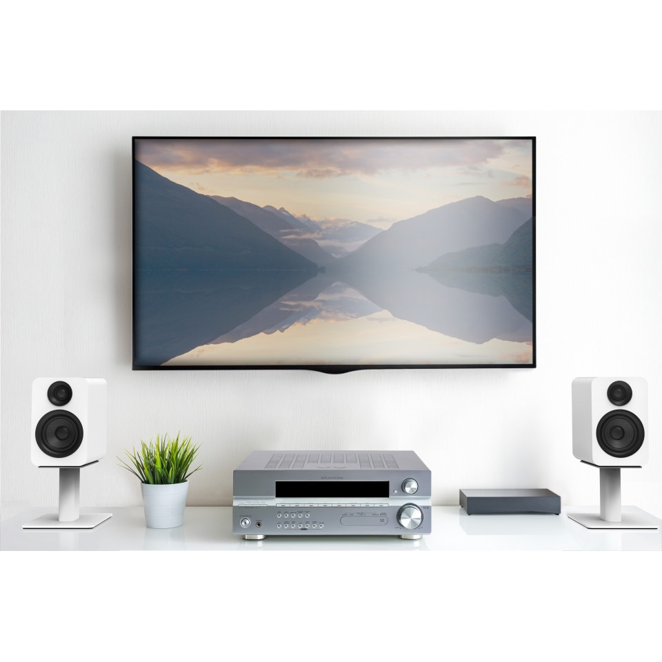 Set 2 standuri pentru boxe de birou KANTO SP9, alb mat - eMAG.ro