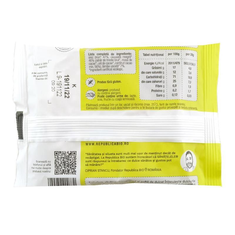 Ciocolata Neagra si Lamaie Fara Gluten Bio 28 grame Republica Bio - eMAG.ro