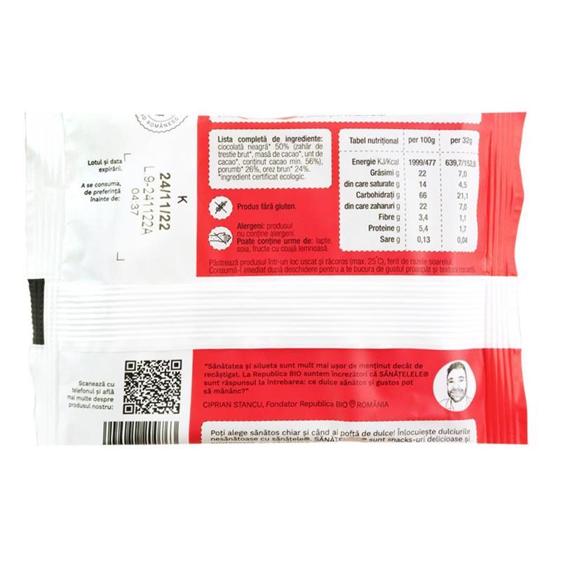 Ciocolata Neagra Fara Gluten Bio 32 grame Republica Bio - eMAG.ro