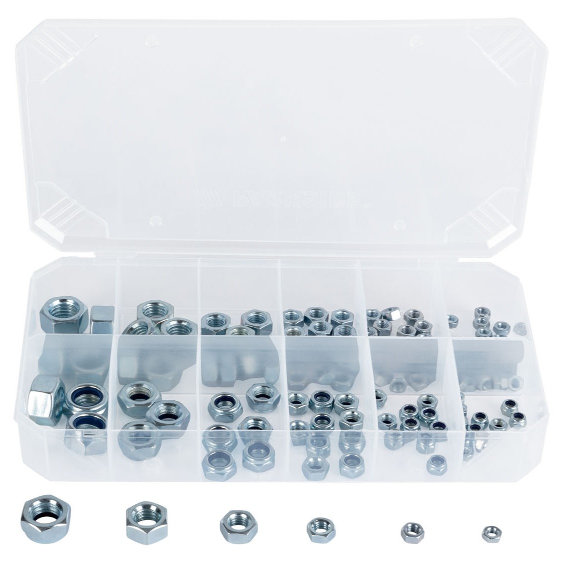 Set piulite simple si cu autoblocare, 128 buc, Parkside - eMAG.ro