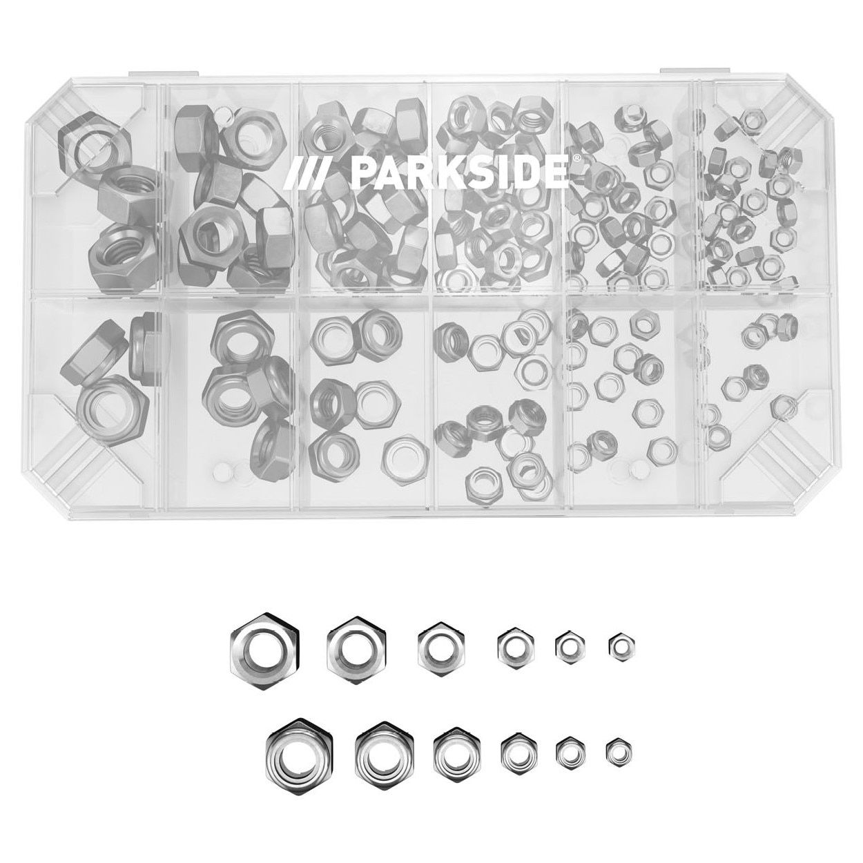 Set piulite simple si cu autoblocare, 128 buc, Parkside - eMAG.ro